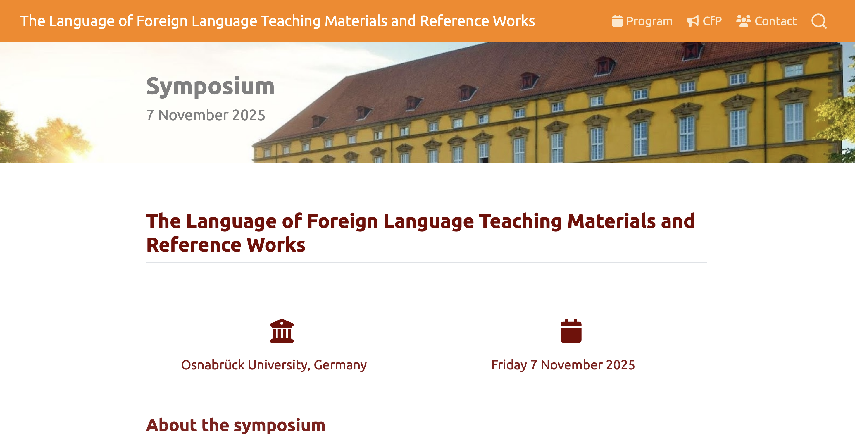 Program – The Language of Foreign Language Teaching Materials and ...